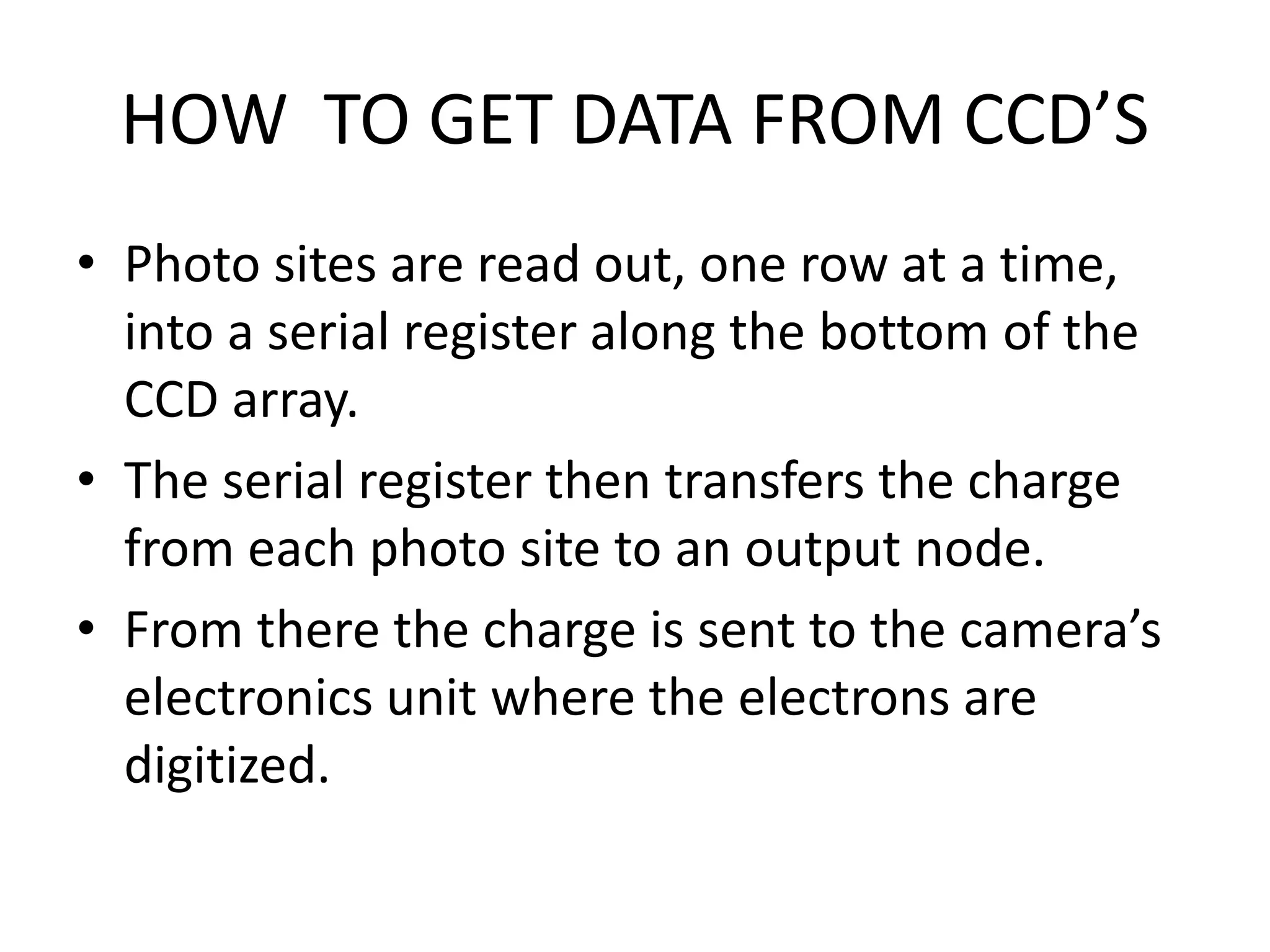 CHARGE COUPLED DEVICES | PPTX