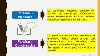 Técnicas Del Parafraseo Pdf