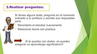tecnicas de estudio oara saber como estudoar pasos procedimientos | PPTX