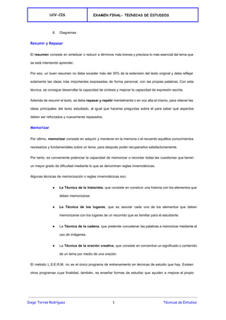 Tecnicas de estudios | PDF | Educational Assessment | Education