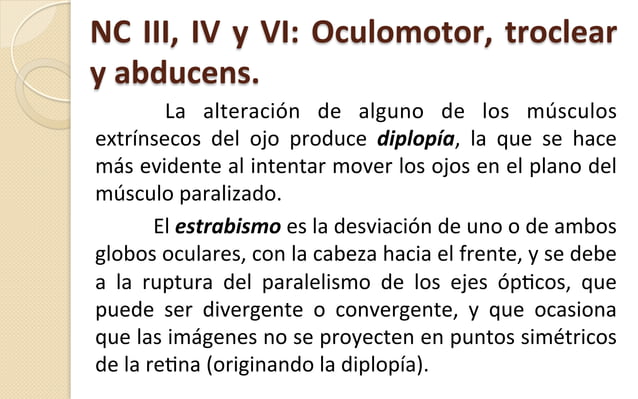 Técnicas de exploración neurológica - nervios craneales