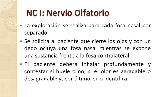 Técnicas de exploración neurológica - nervios craneales