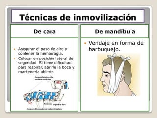Tecnicas de inmovilizacion a lesionados 2 | PPTX