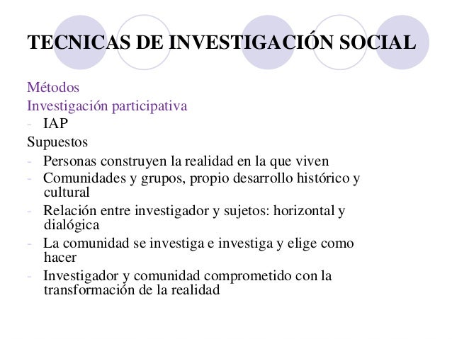 Tecnicas De Investigación Social