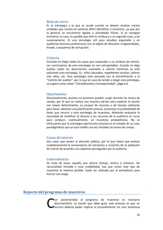 Tecnicas de muestreo para auditorías | PDF