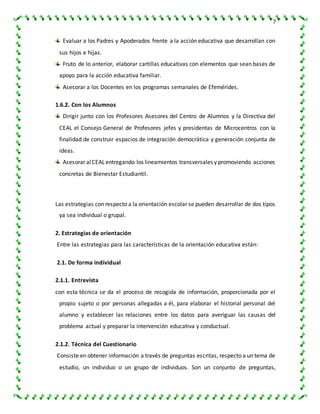 Tecnicas de orientacion educativa | DOCX
