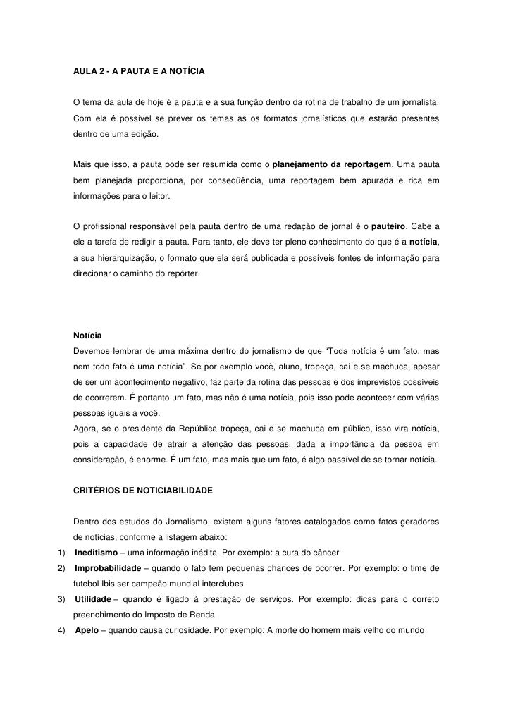 Reportagem Escrita