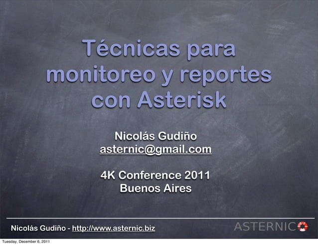 Tecnicas monitoreo reportes con Asterisk | PPT