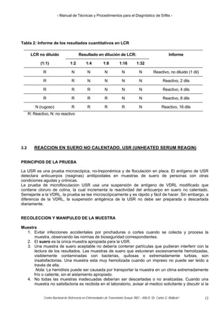 Tecnicas procedimientos sifilis_2010 | PDF