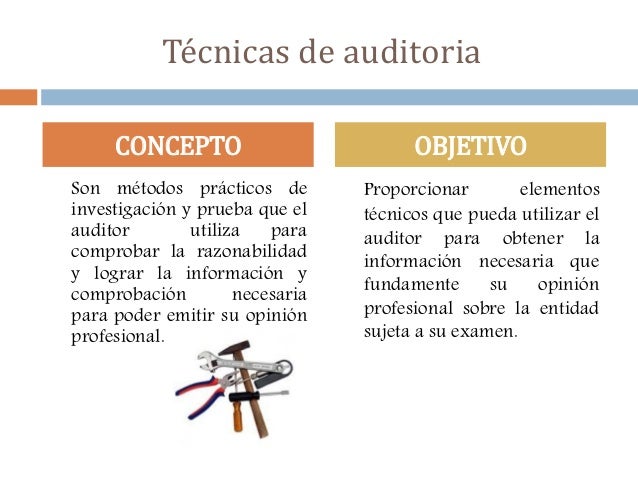 Técnicas y procedimientos de Auditoria Técnicas y procedimientos de Auditoria