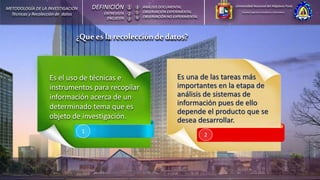 Tecnicas y recoleccion de datos | PPTX