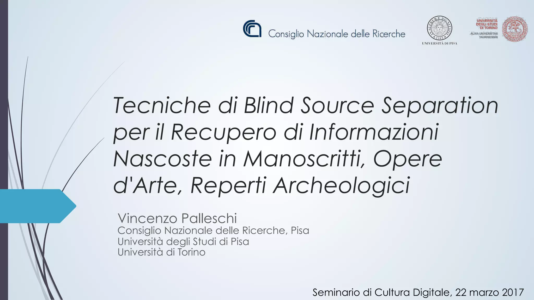 Palleschi - Tecniche di blind source separation | PPT