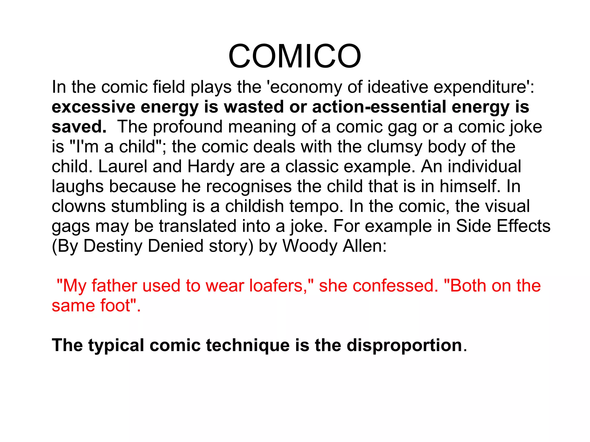 Tecniche di comicità | PPT