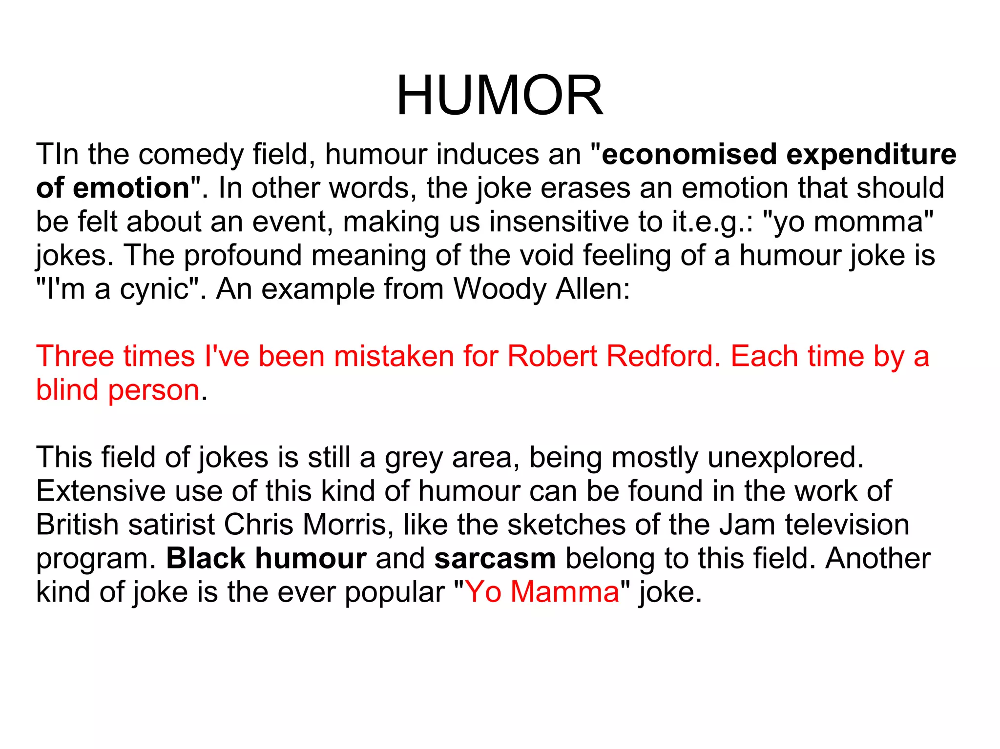 Tecniche di comicità | PPT