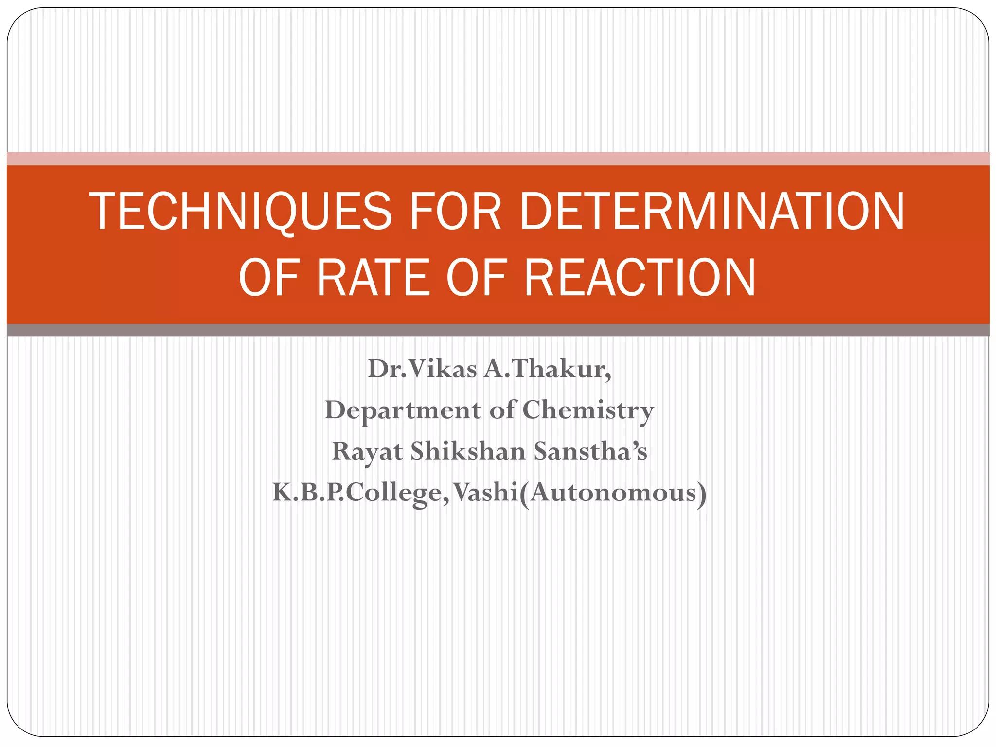 Tecniques determine Rate of Reaction pdf.pdf
