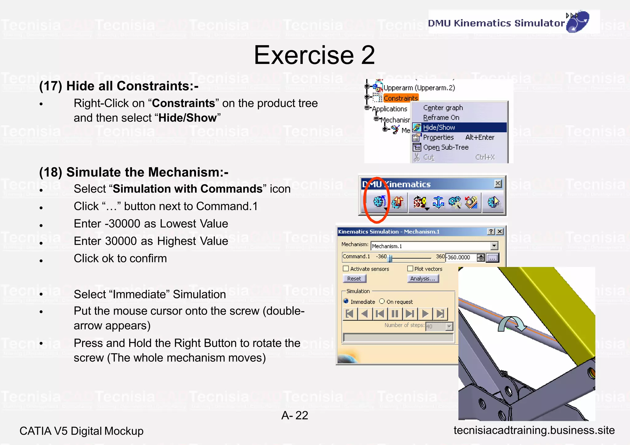 CATIA DMU Kinematic Simulation - TecnisiaCAD | PDF