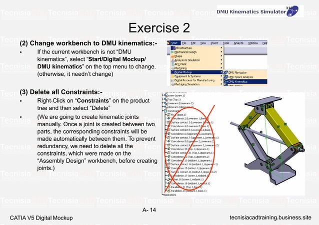 CATIA DMU Kinematic Simulation - TecnisiaCAD | PDF