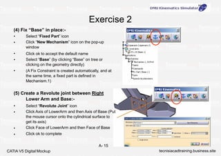 CATIA DMU Kinematic Simulation - TecnisiaCAD | PDF