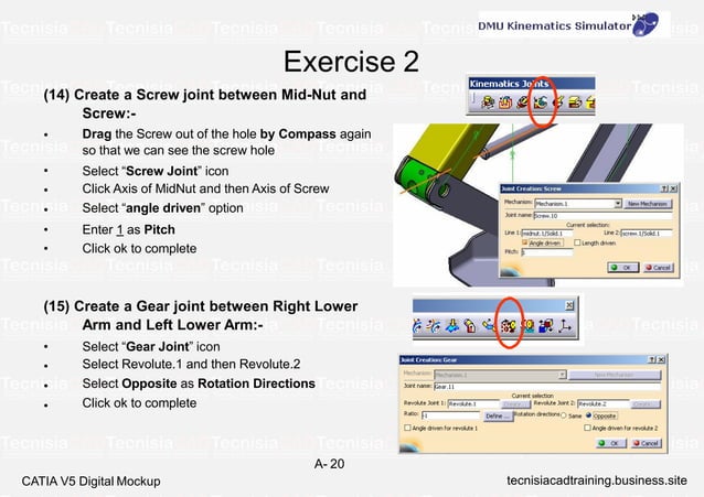 CATIA DMU Kinematic Simulation - TecnisiaCAD | PDF