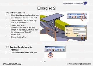 CATIA DMU Kinematic Simulation - TecnisiaCAD | PDF