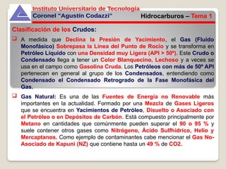 Tecnología de Hidrocarburos - Tema 1 - Clasificación, Composición y ...