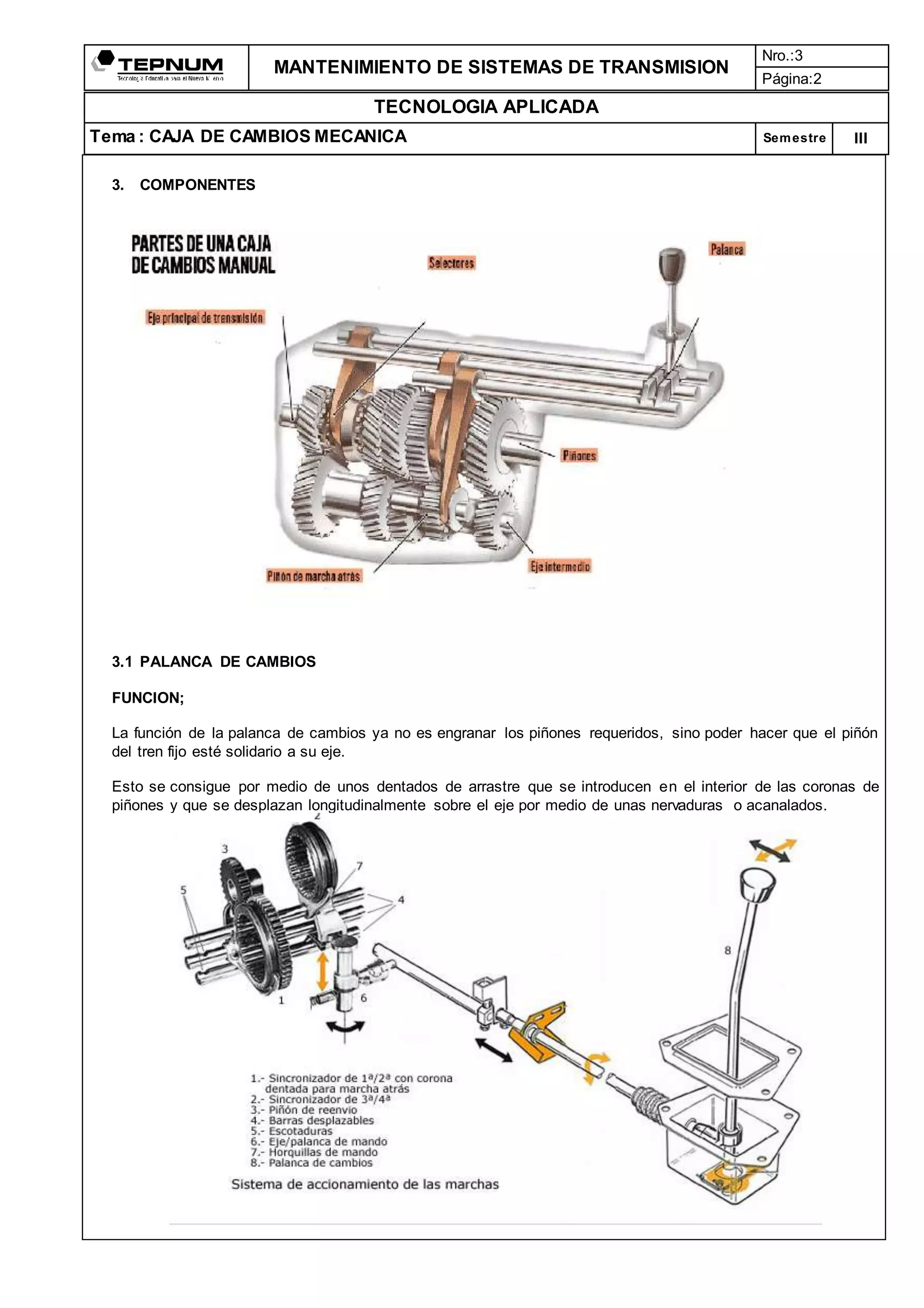 Tecnologia 3 caja de cambios | PDF