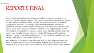 Tecnologia antes y ahora | PPTX