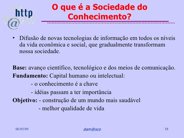 Tecnologia e Conhecimento - Slides