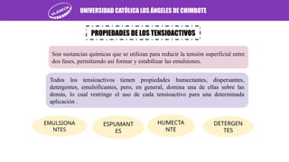 TECNOLOGIA II TENSIOACTIVOS Y SURFACTANTES (CARACTERISTICAS Y ...