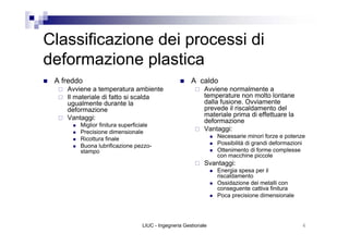 Tecnologia meccanica - deformazione plastica | PDF