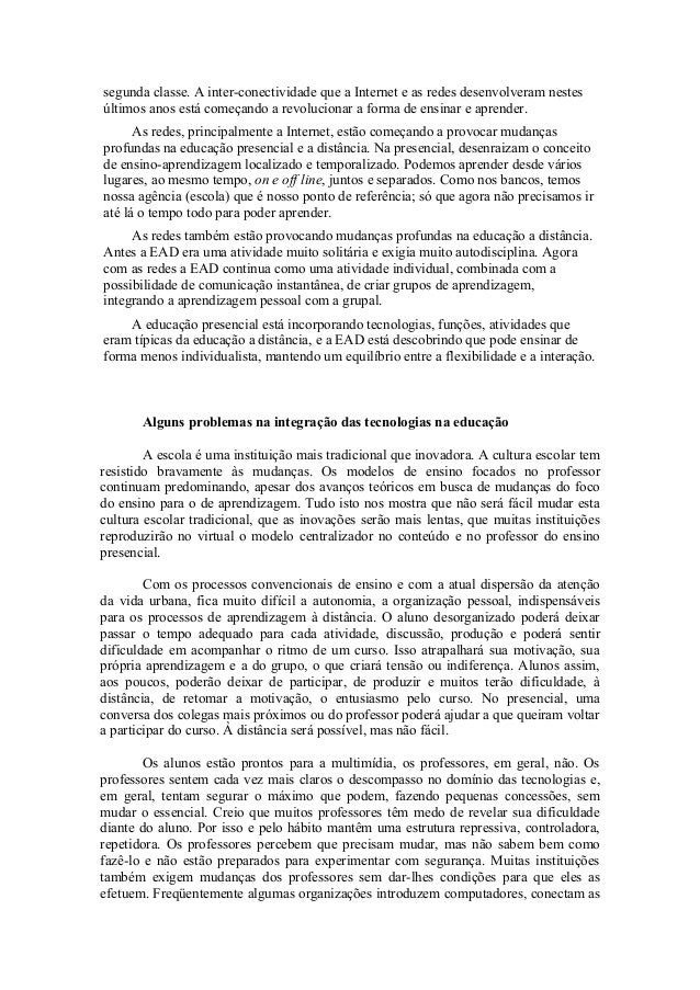 Tecnologia na educação texto para leitura sobre informatica