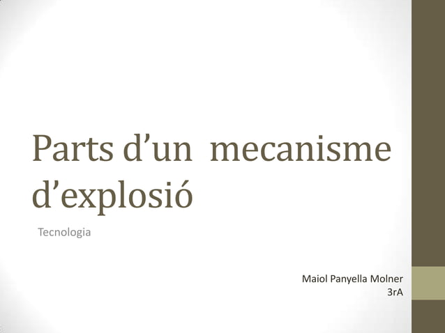 Tecnologia parts d'un motor d'explosió | PPTX