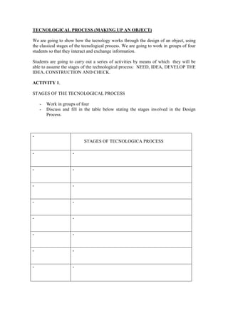 Tecnological process | PDF