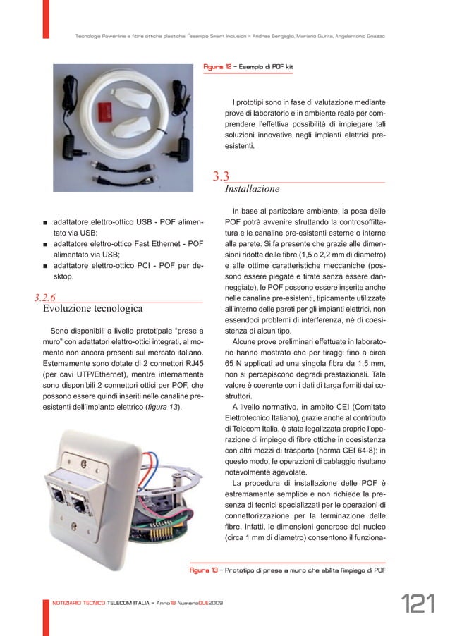 Tecnologie power line e plastic optical fiber | PDF ...