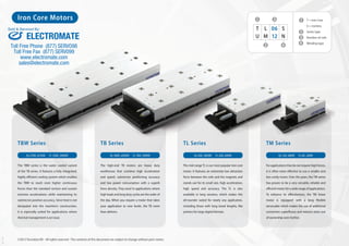 Tecnotion Iron Core and Ironless Linear Motor Series | PDF