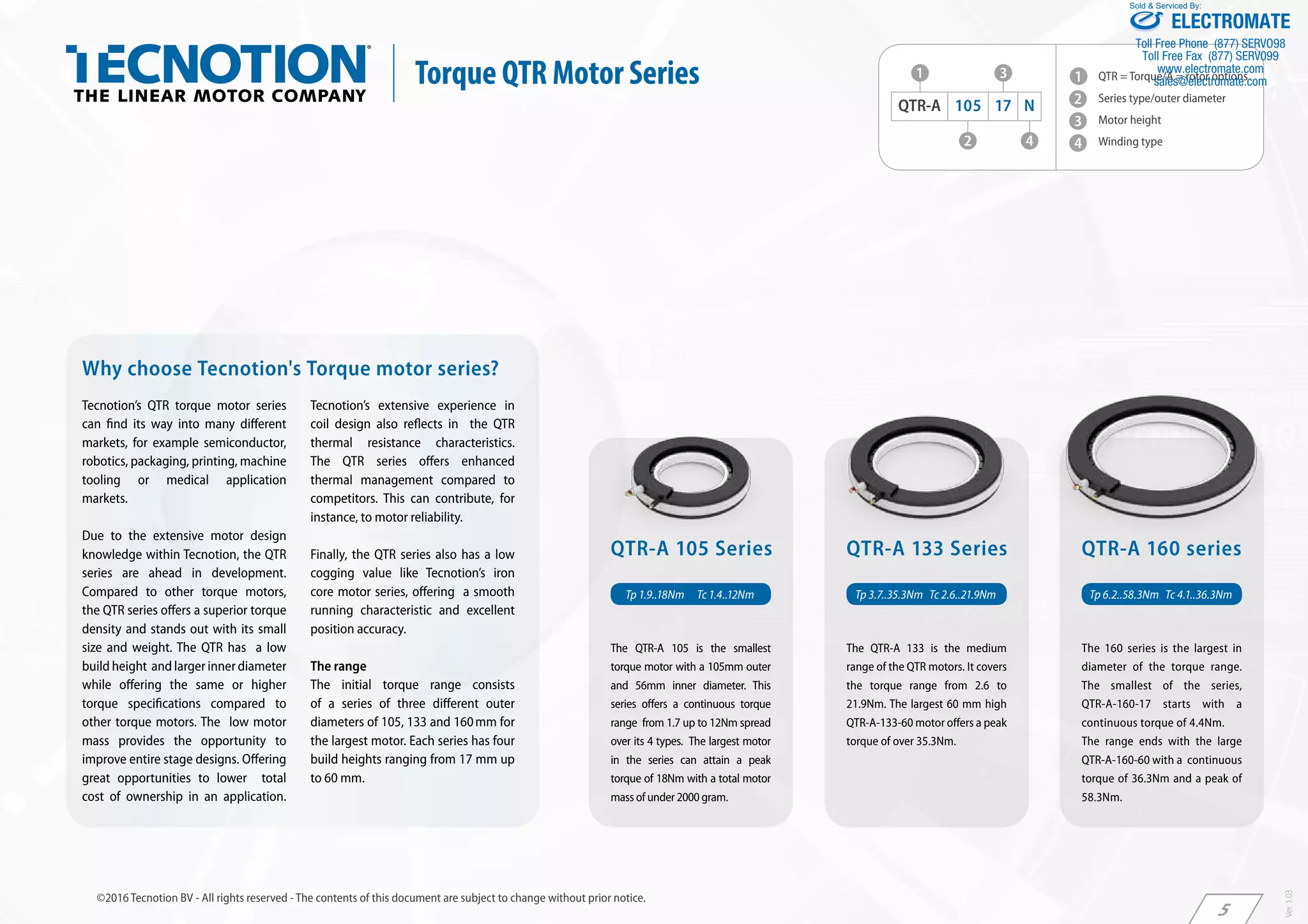 Tecnotion Frameless Torque Motor Series | PDF