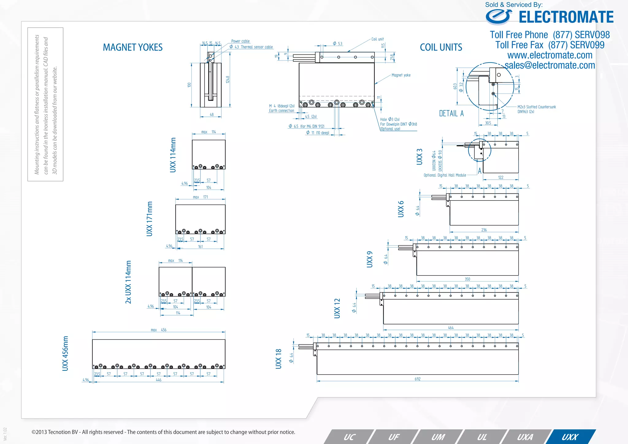 Tecnotion UXX Series Specs | PPT