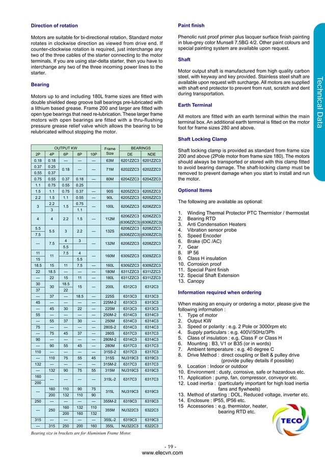 Teco electric motor manual | PDF