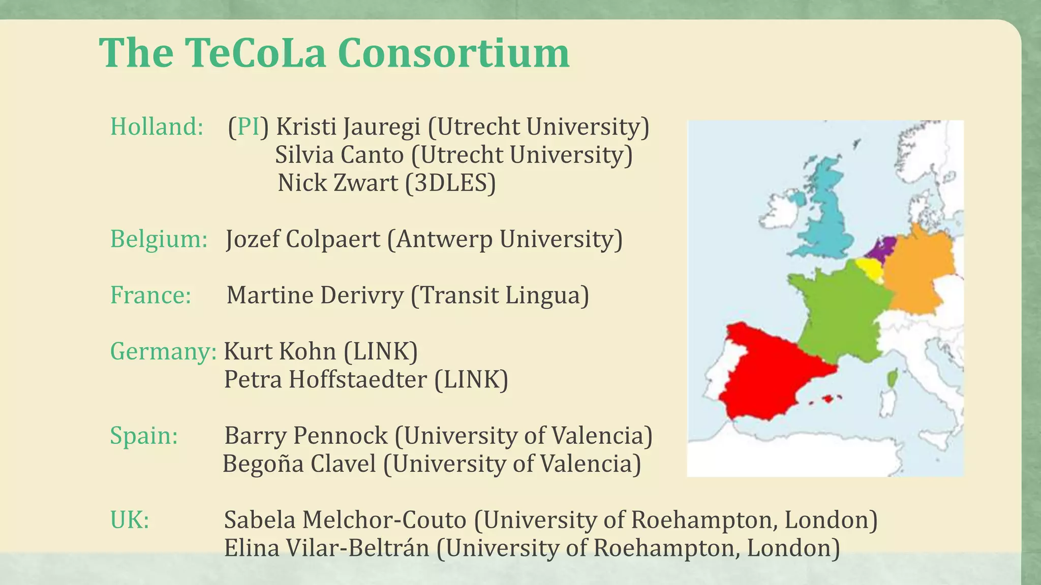 TeCoLa project: Pedagogical differentiation through telecollaboration and gaming for ...