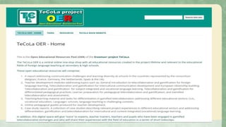 TeCoLa project: Pedagogical differentiation through telecollaboration and gaming for ...