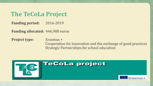 TeCoLa project: Pedagogical differentiation through telecollaboration and gaming for ...