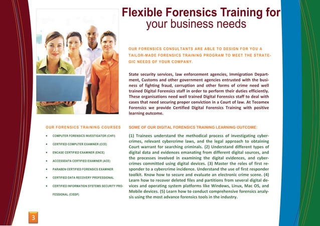 Tecomex Forensics Brochure 2014 | PPT