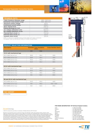 TE Connectivity Tyco Screened Separable Connectors (Raychem RSTI) | PDF