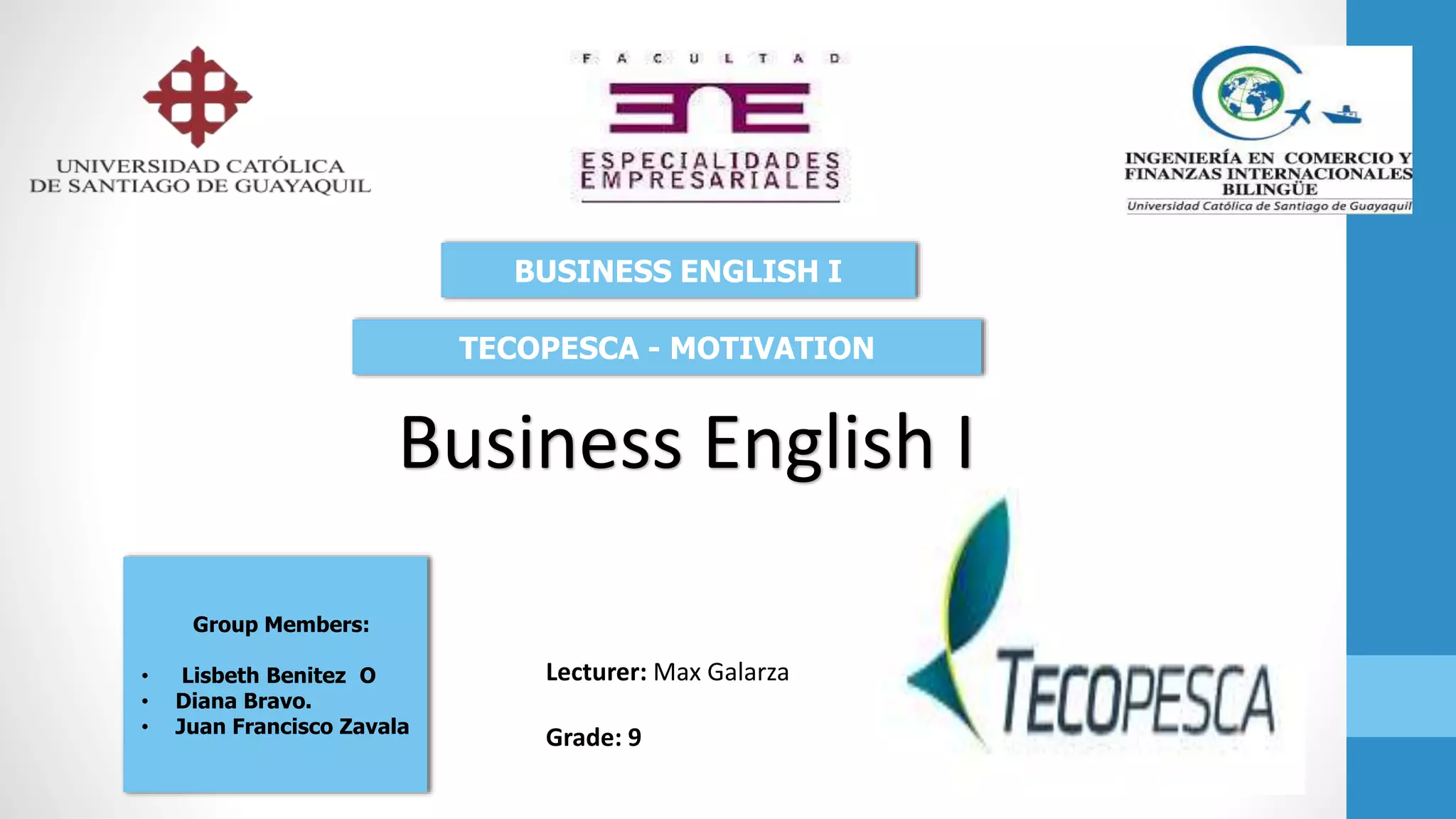 Tecopesca Positive Work Environment | PPT