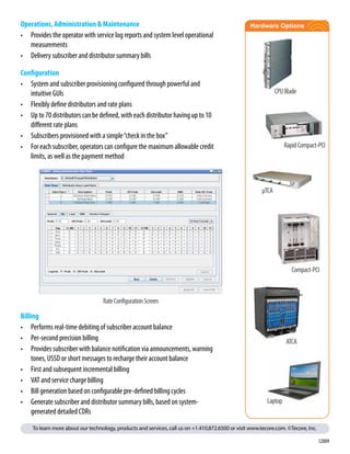 Tecore networks icoreprepaidgateway | PDF