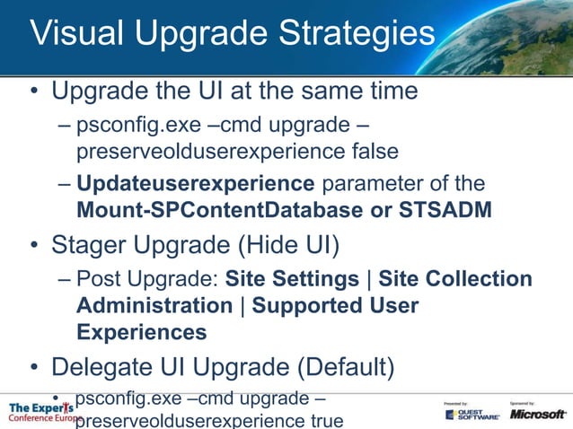 TEC2010 SharePoint 2010 Upgrade | PPT