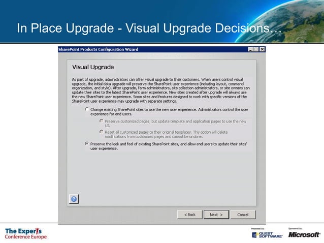 TEC2010 SharePoint 2010 Upgrade | PPT
