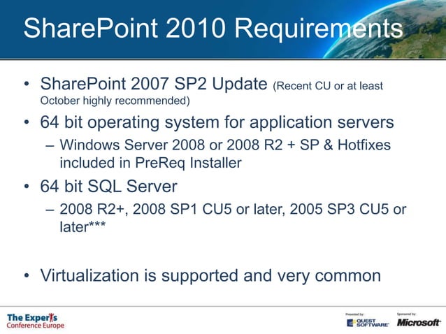 TEC2010 SharePoint 2010 Upgrade | PPT
