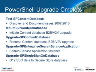 TEC2010 SharePoint 2010 Upgrade | PPT