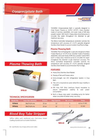 Blood Bank Instruments | PDF | Manufacturing Industry | Industries